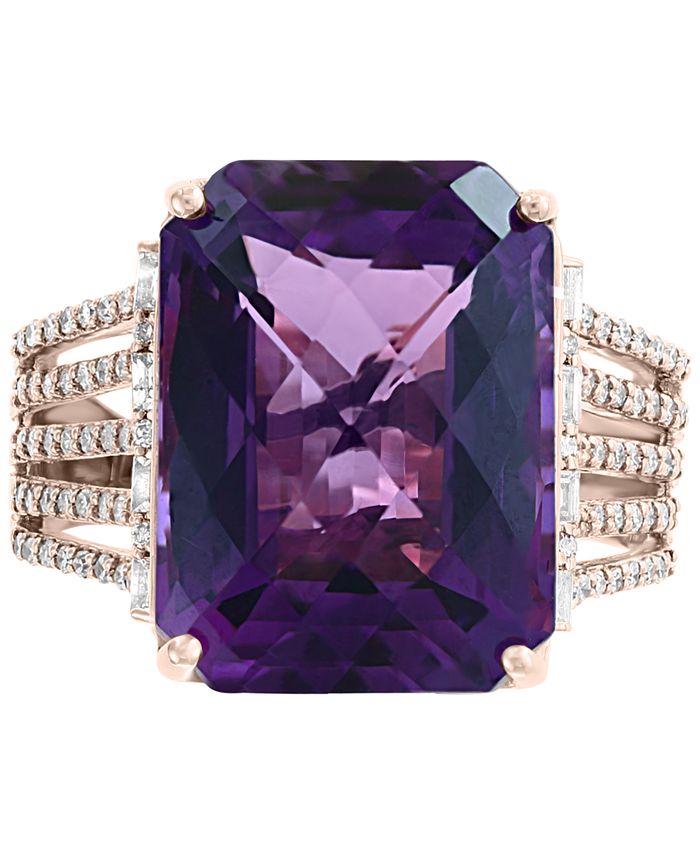 EFFY Collection EFFY® Amethyst (10-7/8 ct. t.w.) & Diamond (1/3 ct. t.w ...