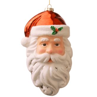 National Tree 9.8" Santa's Face Ornament Set of 4 - Macy's