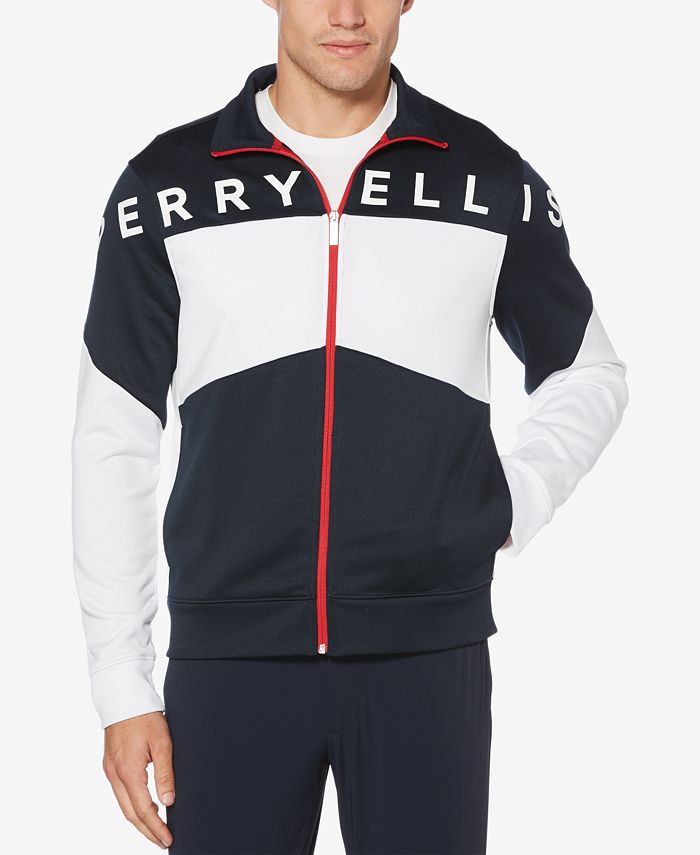 Perry Ellis Men's Colorblocked Zip-Front Jacket - Macy's