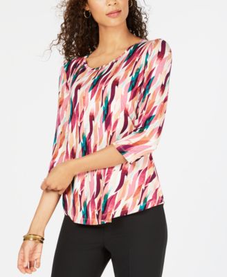 JM Collection Printed T-Shirt, Created for Macy's - Macy's