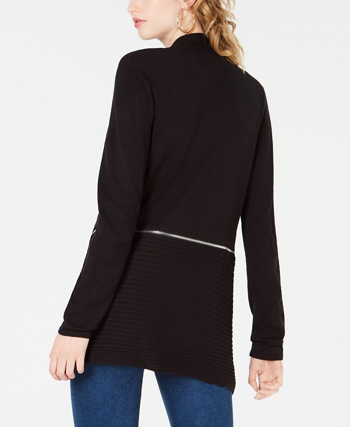 Bar III Zipper Completer Cardigan, Created for Macy's - Macy's