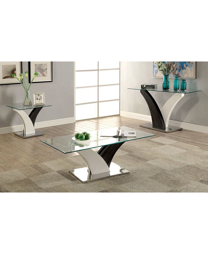 Furniture of America Tri Coffee Table, Quick Ship - Macy's