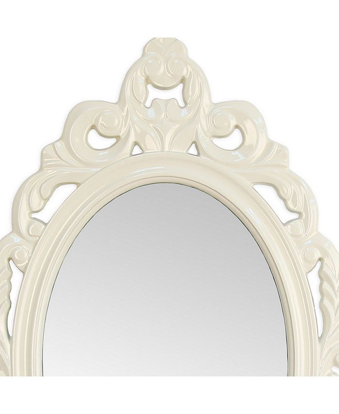 Stratton Home Décor Stratton Home Decor White Baroque Mirror - Macy's