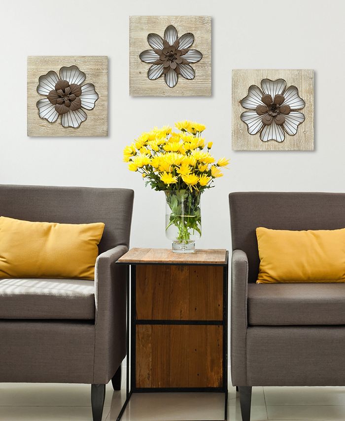 Stratton Home Décor Stratton Home Decor Rustic Flower Wall Decor I - Macy's