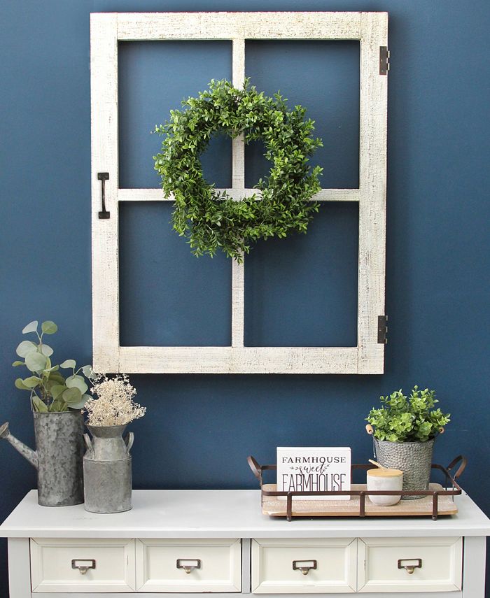 Stratton Home Décor Stratton Home Decor Distressed White Faux Window ...