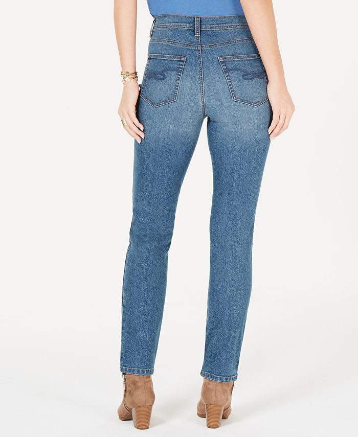Style And Co Tummy Control Straight Leg Jeans Created For Macys Macys