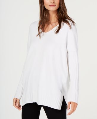 French Connection Ribbed V-Neck Sweater - Macy's
