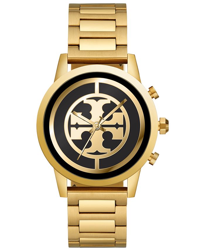 Tory Burch Women's Gigi ToryTrack Gold-Tone Stainless Steel Bracelet ...