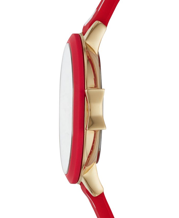 kate spade new york Women's Park Row Red Silicone Strap Watch 34mm ...