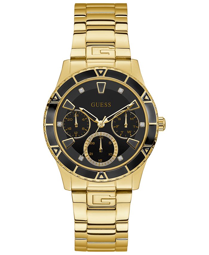GUESS Men's Gold-Tone Stainless Steel Bracelet Watch 38mm - Macy's
