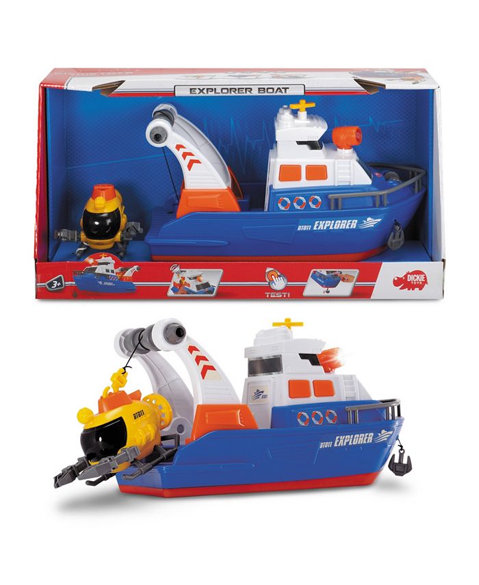 Dickie Toys - Large Action Explorer Boat - Macy's