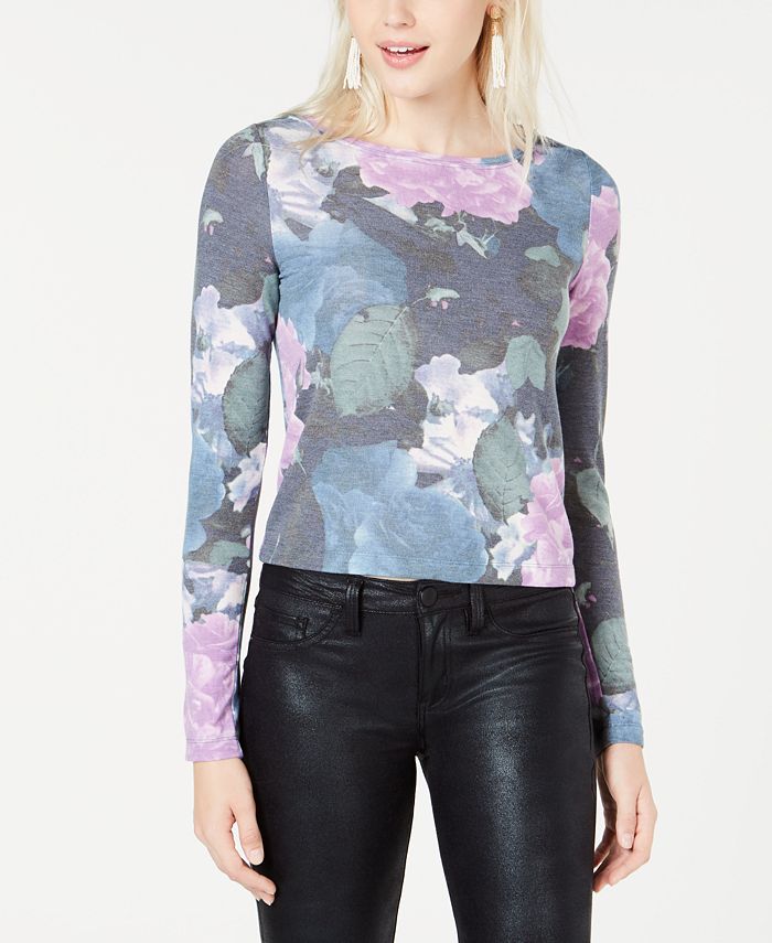 Bar III Floral-Print Top, Created for Macy's - Macy's