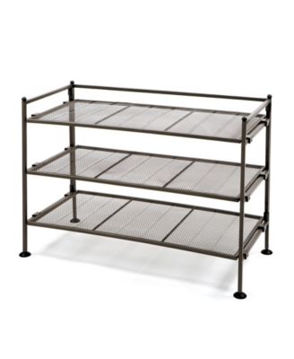Seville Classics 3 Tier Iron Mesh Utility Shoe Rack - Macy's
