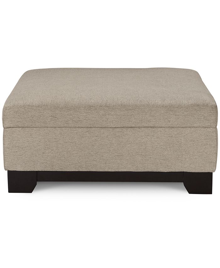 Furniture Elliot II 36" Fabric Square Storage Ottoman, Created for Macy ...