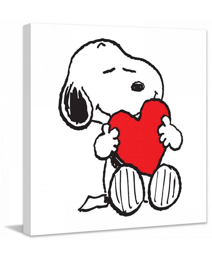 Marmont Hill Snoopy Heart Canvas Print 12" x 12" - Macy's