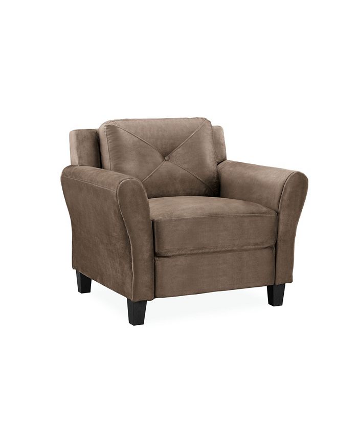 Lifestyle Solutions Harvard Microfiber Chair With Rolled Arms - Macy's