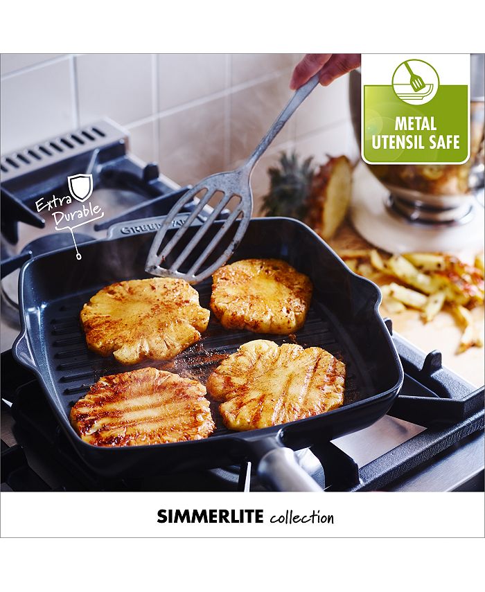 GreenPan SimmerLite 10" Cast Aluminum Ceramic Non-Stick Square Grillpan ...