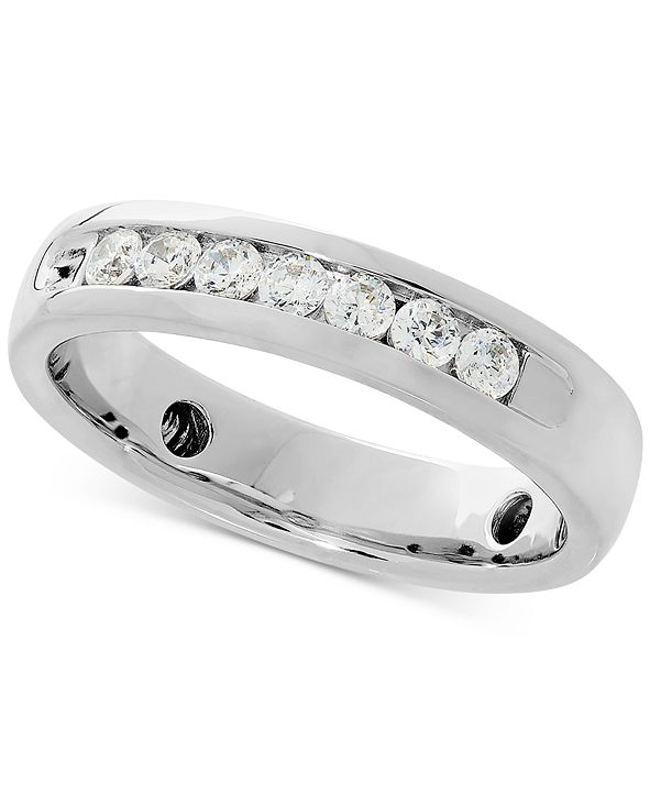 Grown With Love Lab Grown Diamond Band (1/2 ct. t.w.) in 14k White Gold ...