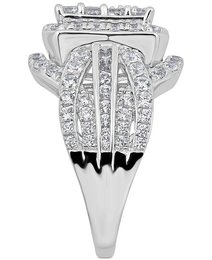 Macy's Diamond Step Engagement Ring (2 ct. t.w.) in 14k White Gold - Macy's