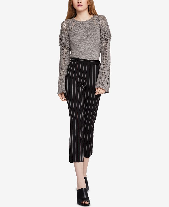 BCBGeneration Straight-Leg Cropped Trousers - Macy's