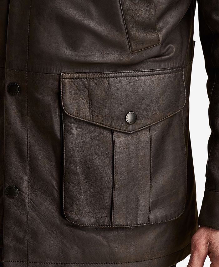 Barbour Men's Thomas Leather Jacket - Macy's