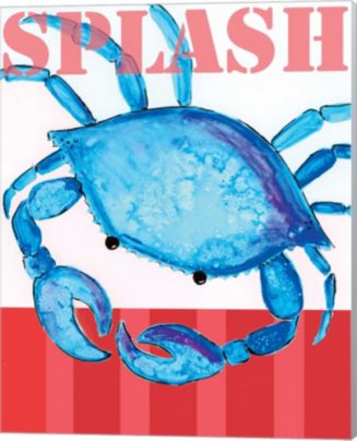 Splash Crab 2 By Anne Seay Canvas Art - Macy's