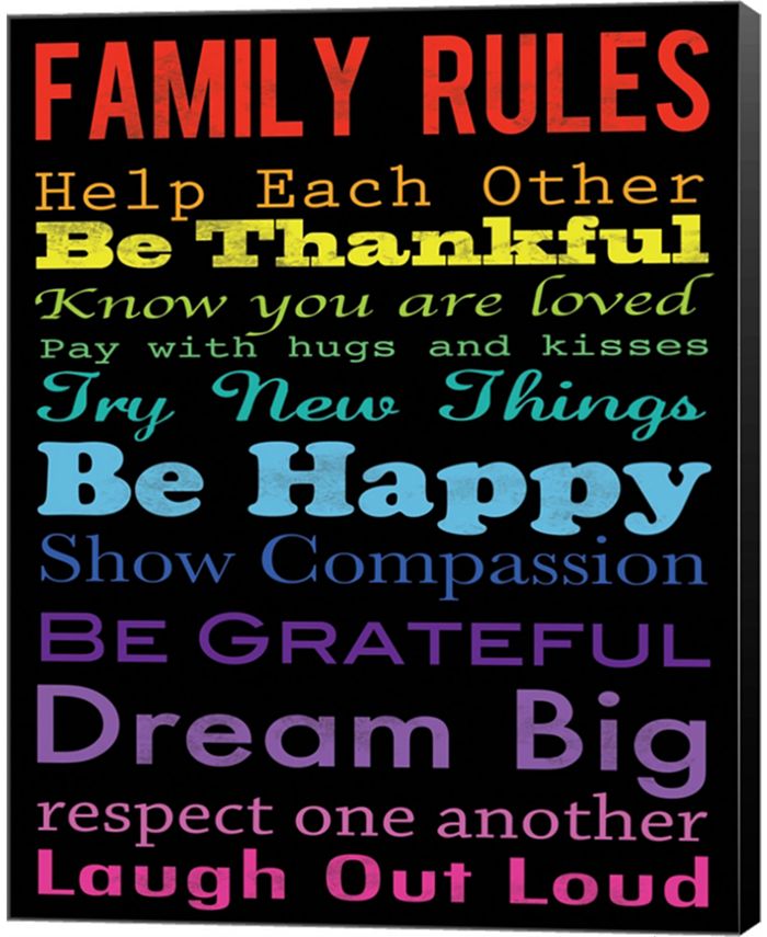 Metaverse Family Rules 4 By Louise Carey Canvas Art - Macy's