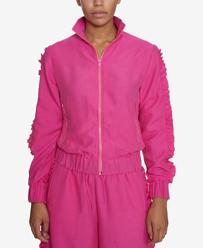 INSPR Natalie Off Duty Ruffle Track Jacket, Created for Macy's - Macy's