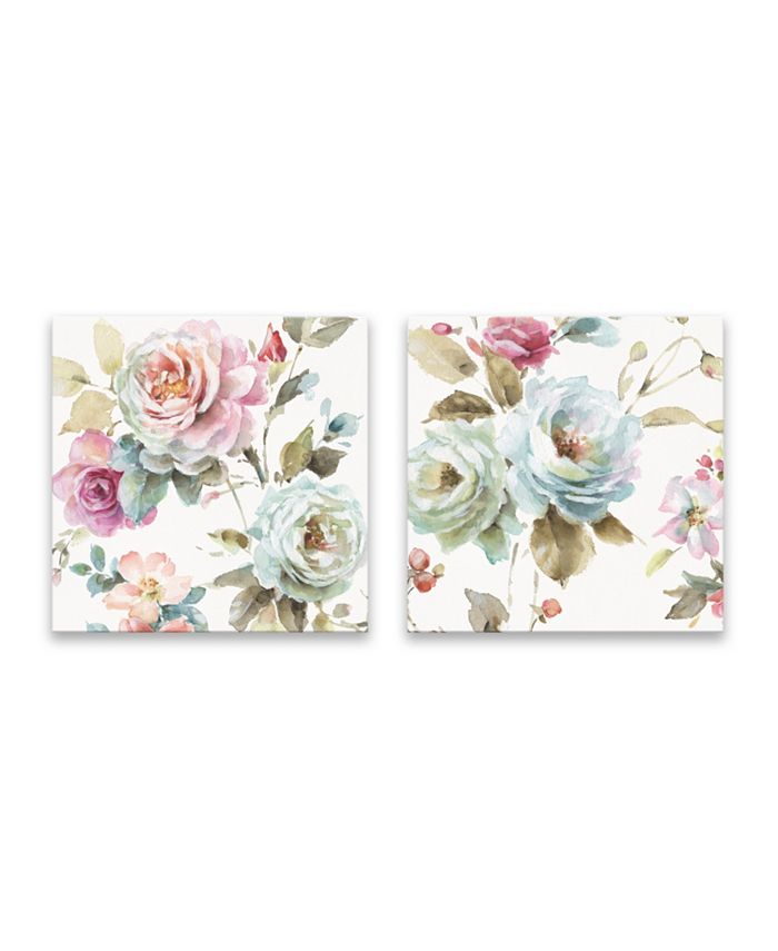 Artissimo Designs Beautiful Romance Hand Embellished Canvas, Set of 2 ...