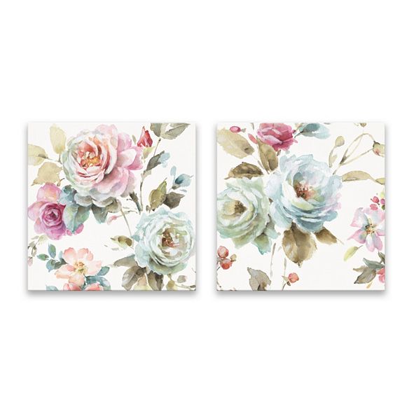 Artissimo Designs Beautiful Romance Hand Embellished Canvas, Set of 2 ...