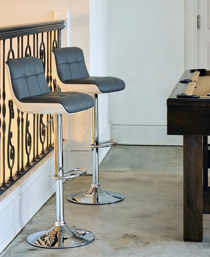 Picket House Furnishings Becca Adjustable Swivel Bar Stool Set - Macy's