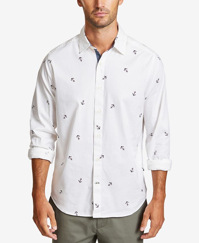 Nautica Men's Mini Anchor-Print Shirt - Macy's