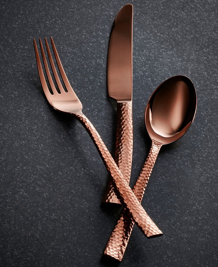 Hampton Forge Argent Orfèvres Paris Hammered Copper 20-Pc. Flatware Set ...
