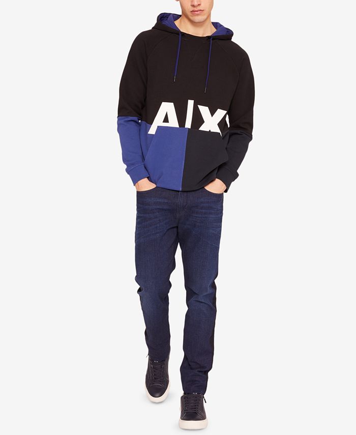 A|X Armani Exchange Men's Colorblocked Logo Hoodie - Macy's