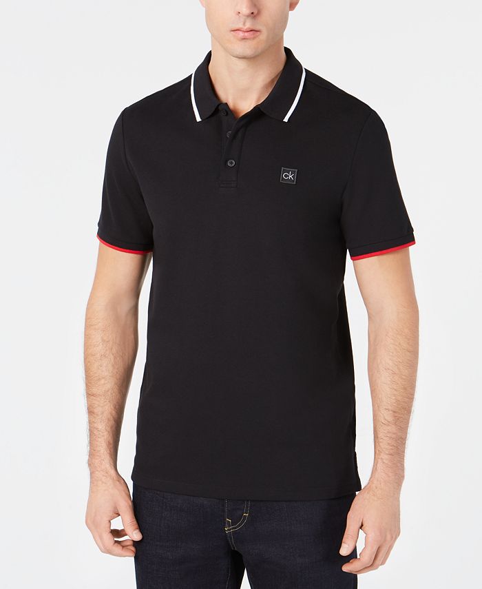 Calvin Klein Men's Contrast Tipped Polo - Macy's