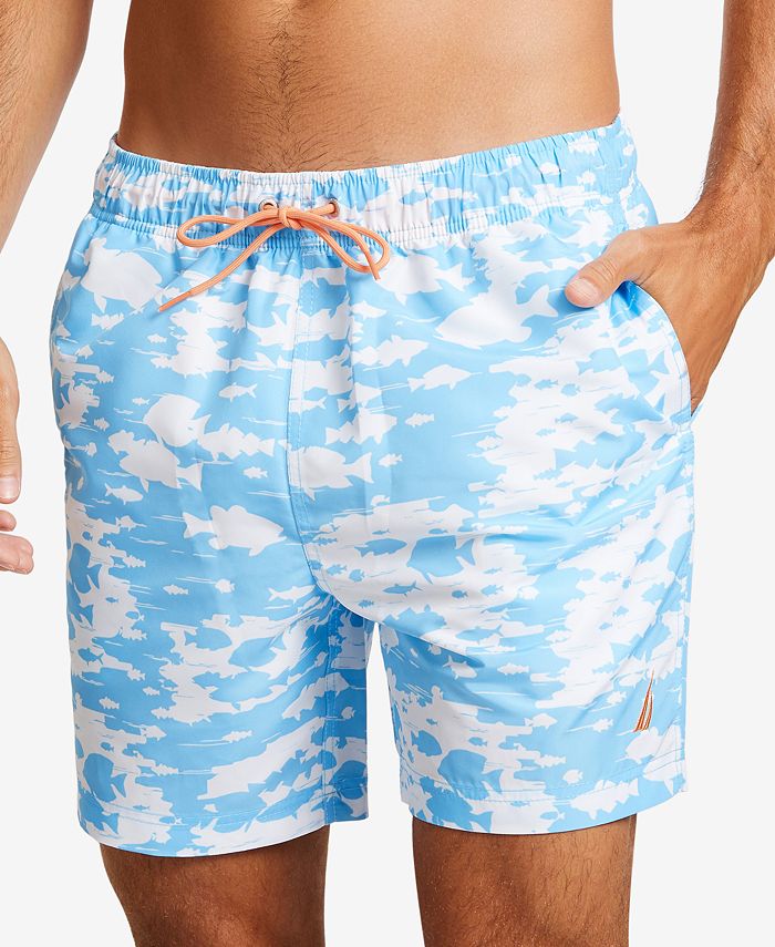 Nautica Men's Tropical Fish Printed Quick-Dry 8" Swim Trunks - Macy's