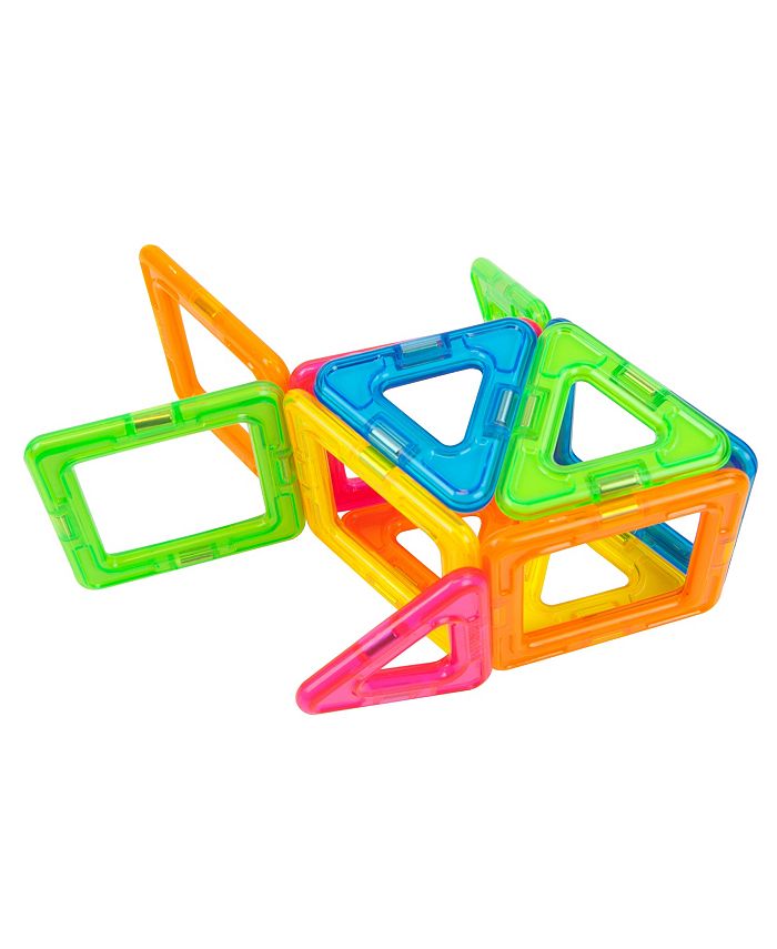Magformers Neon 14 Piece Magnetic Construction Set - Macy's