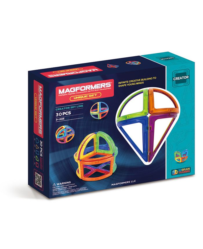 Magformers Unique 30 Piece Magnetic Construction Set - Macy's