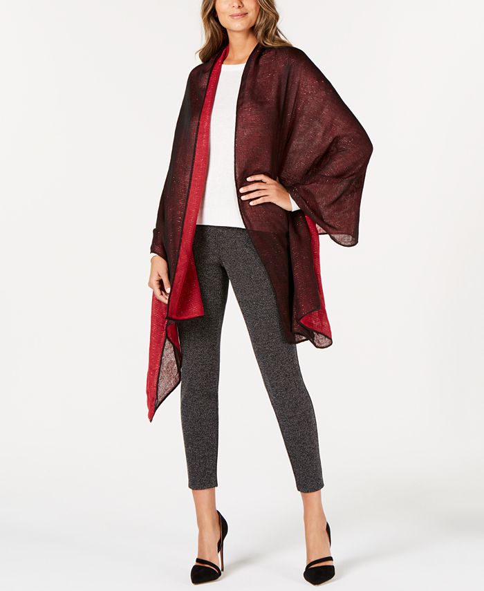 Cejon Metallic Wave Colorblocked Wrap - Macy's