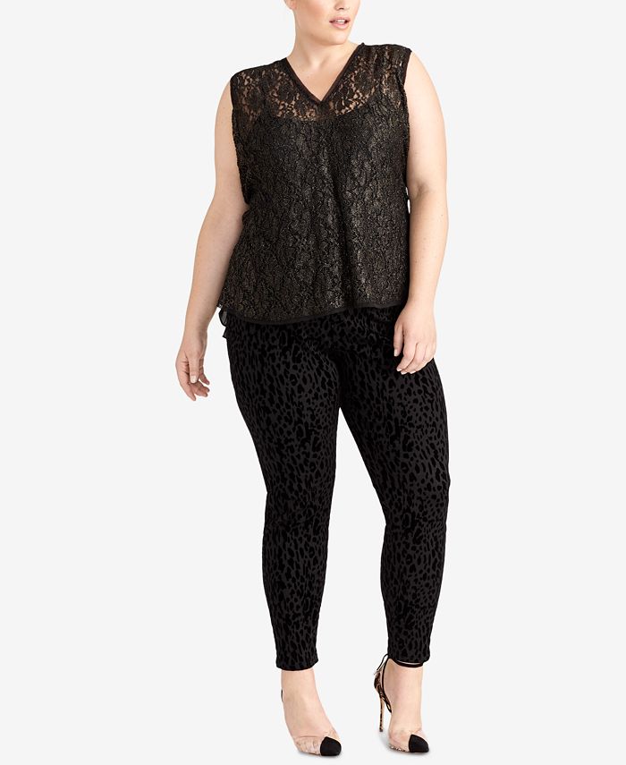 RACHEL Rachel Roy Plus Size Lace Top, Created for Macy's - Macy's