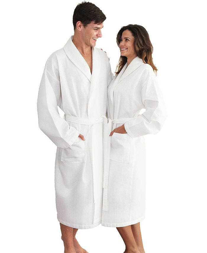 Linum Home Unisex Waffle Weave Bath Robe - Macy's