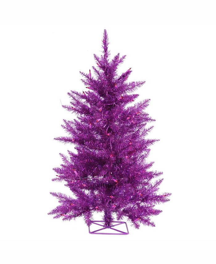Vickerman 3 ft Purple Artificial Christmas Tree - Macy's