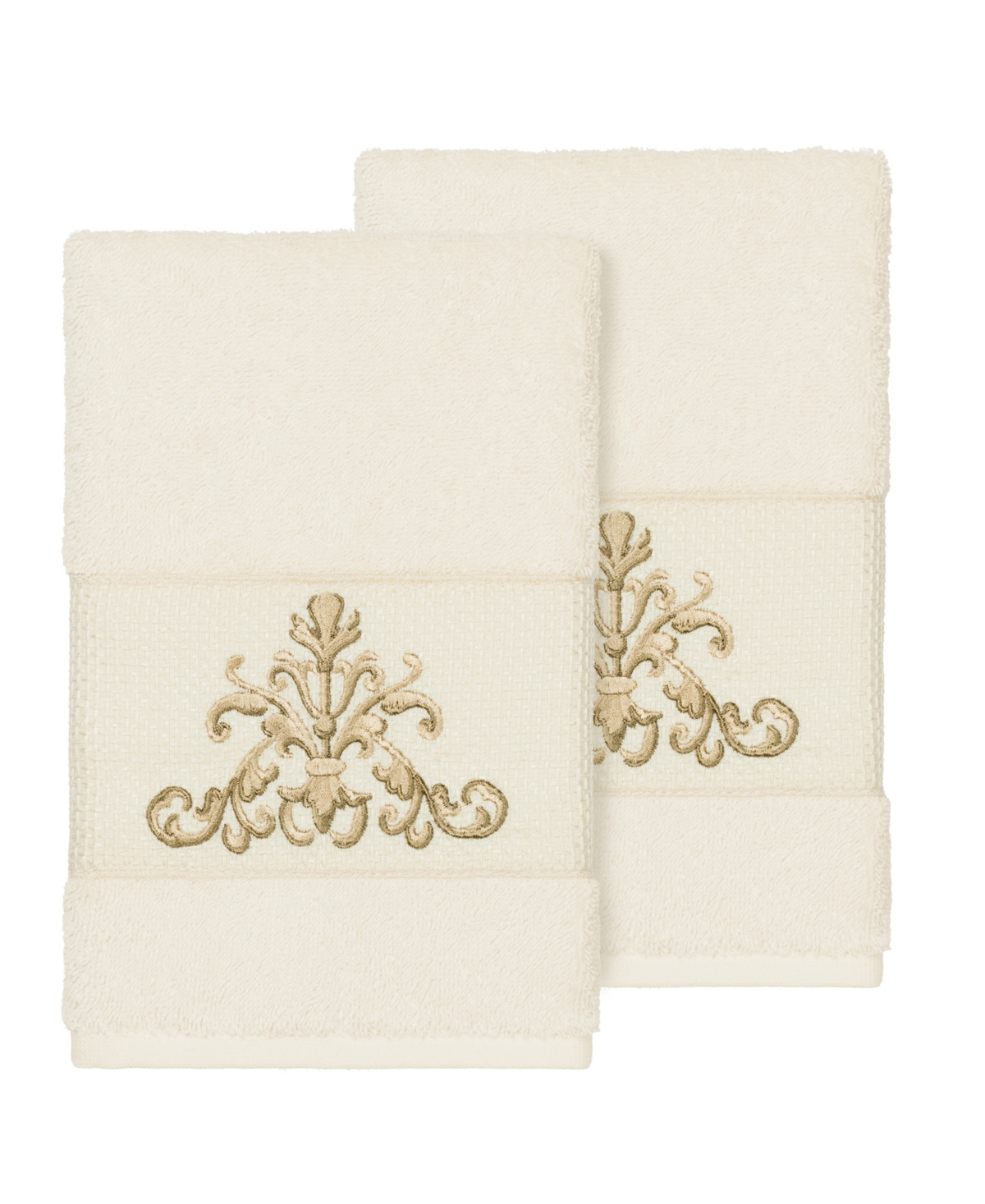 Click here for Linum Home Scarlet 2-Pc. Embellished Hand Towel Se... prices