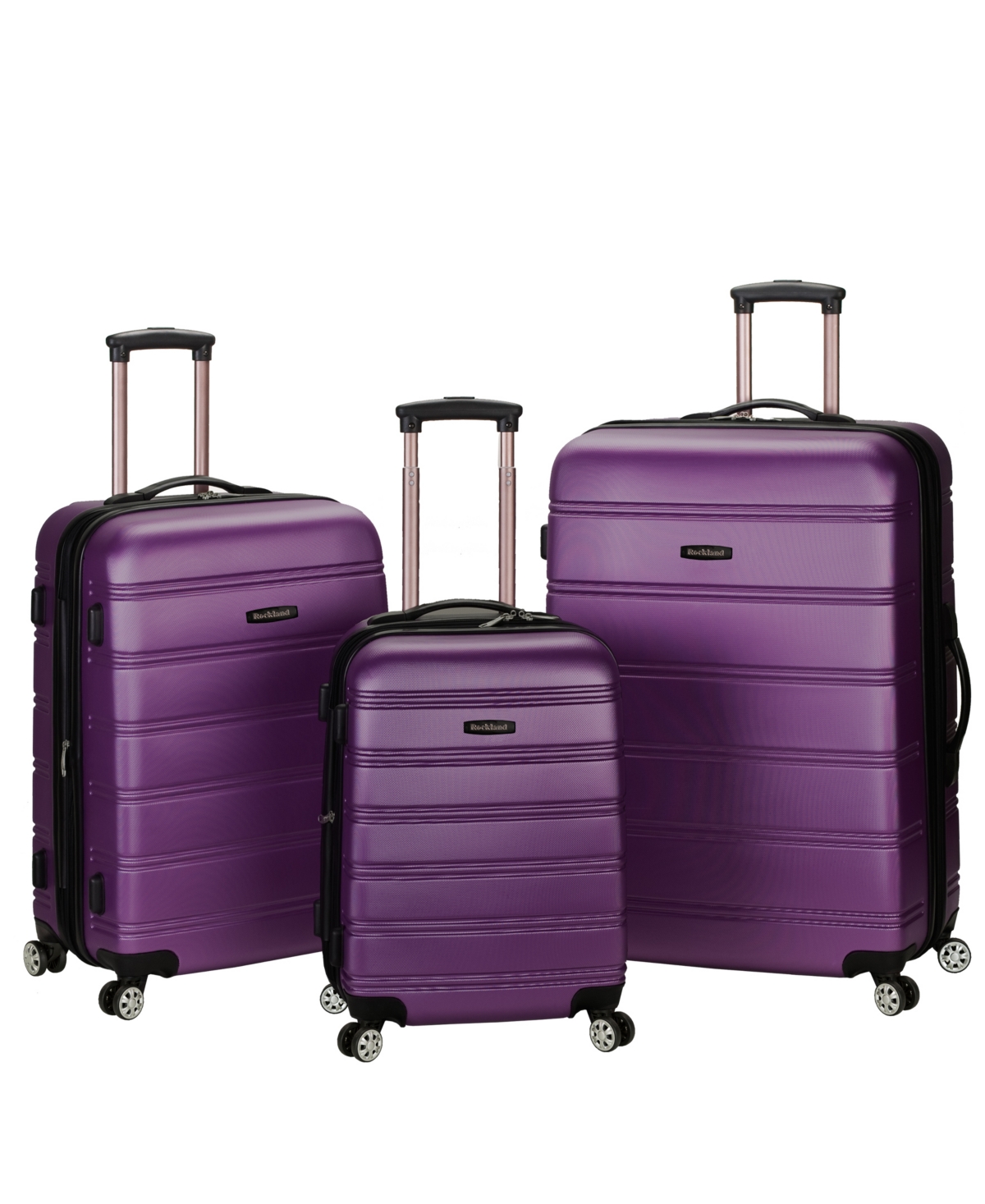 Click here for Rockland Melbourne 3-Pc. Hardside Luggage Set - Pu... prices