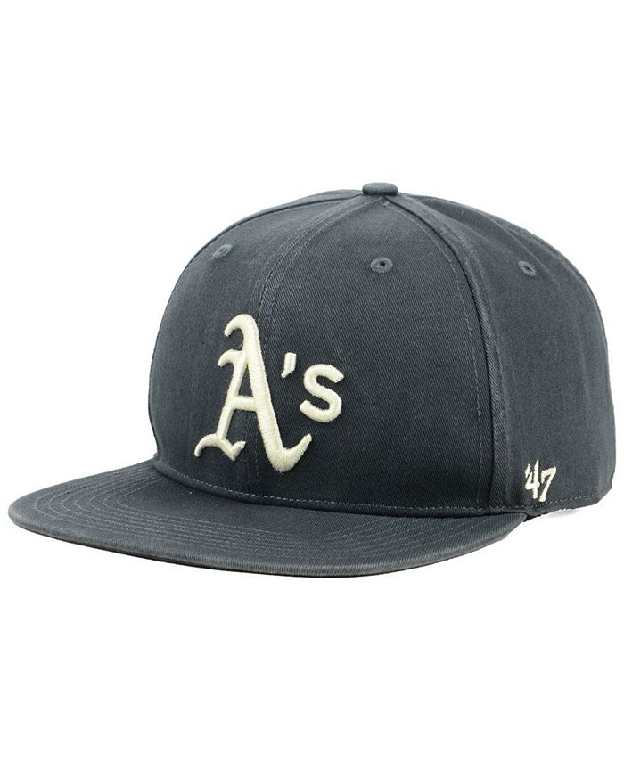 '47 Brand Oakland Athletics Garment Washed Navy Snapback Cap - Macy's