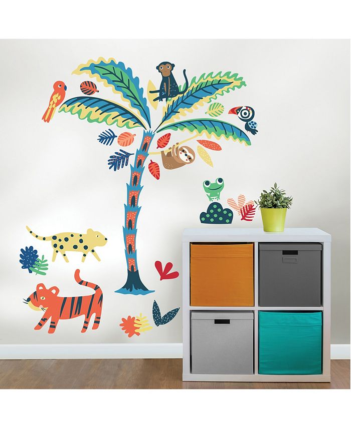 Brewster Home Fashions Tropical Rainforest Friends Wall Art Kit - Macy's