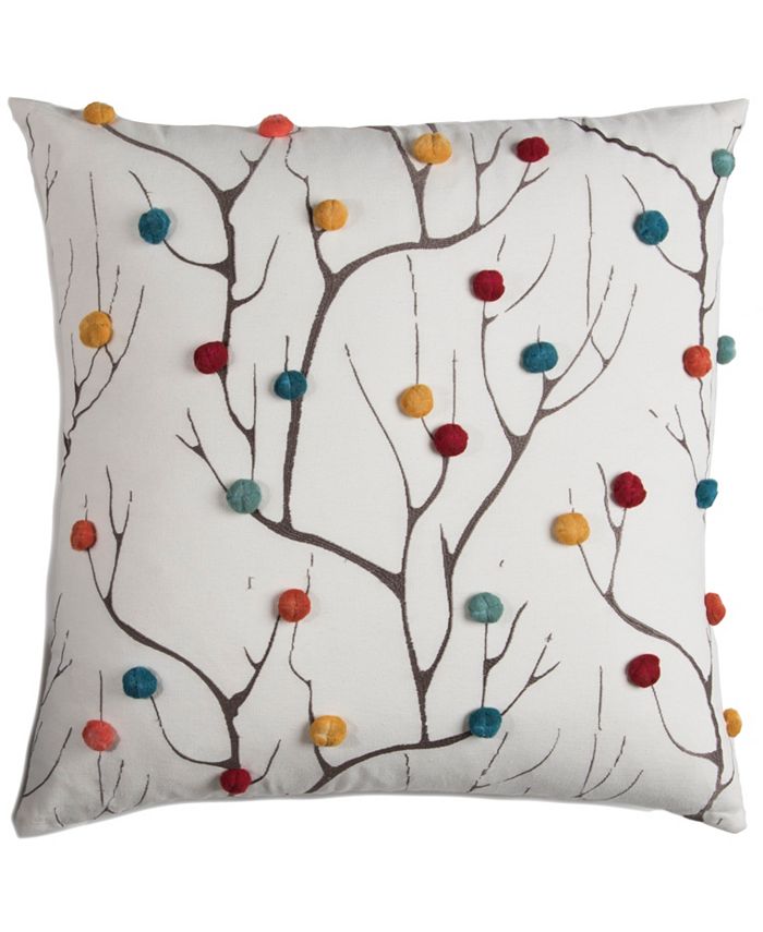 Rizzy Home Abstract Design Polyester Filled Decorative Pillow, 20" x 20 ...