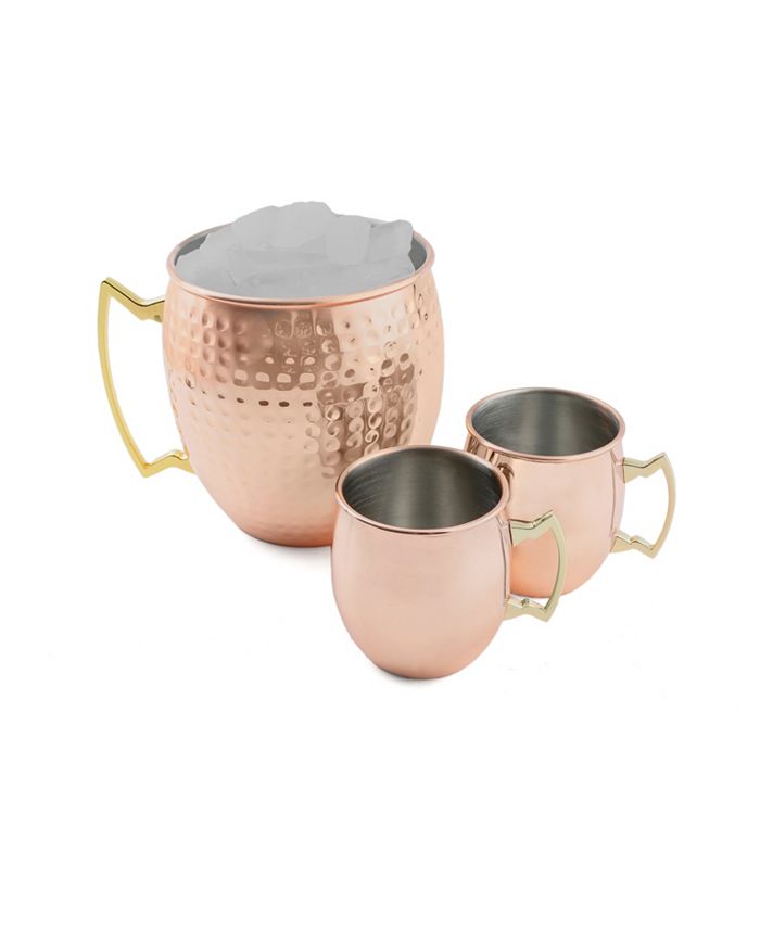 Cambridge CLOSEOUT! Hammered Copper-Plated Mule Mug-Shaped Ice Bucket ...