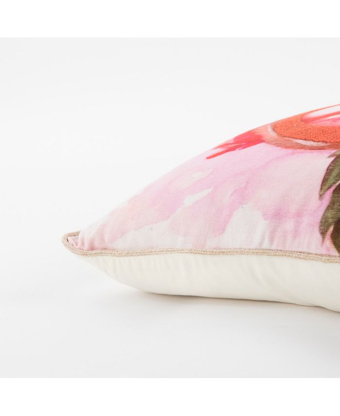Rizzy Home Mariah Parris 20" x 20" Flamingo Poly Filled Pillow - Macy's