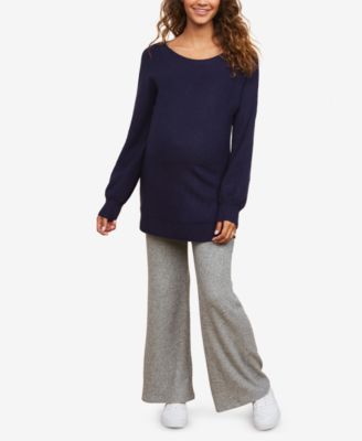 Motherhood Maternity Rib Knit Pants with Secret Fit Belly - Macy's